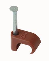 PP01629 Pro Power Coaxial Cable Clips 5 6mm Brown CPC